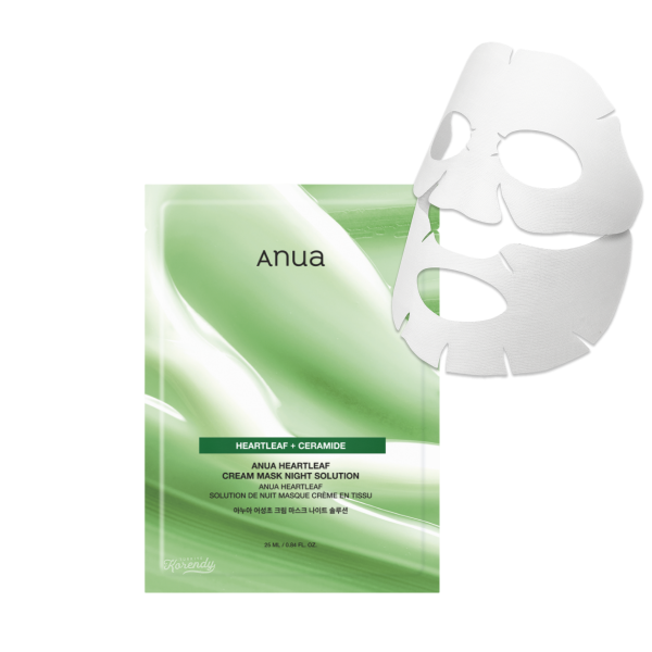 ANUA Heartleaf Cream Mask Night Solution -Sheet Mask | ES Beauty Closet ...